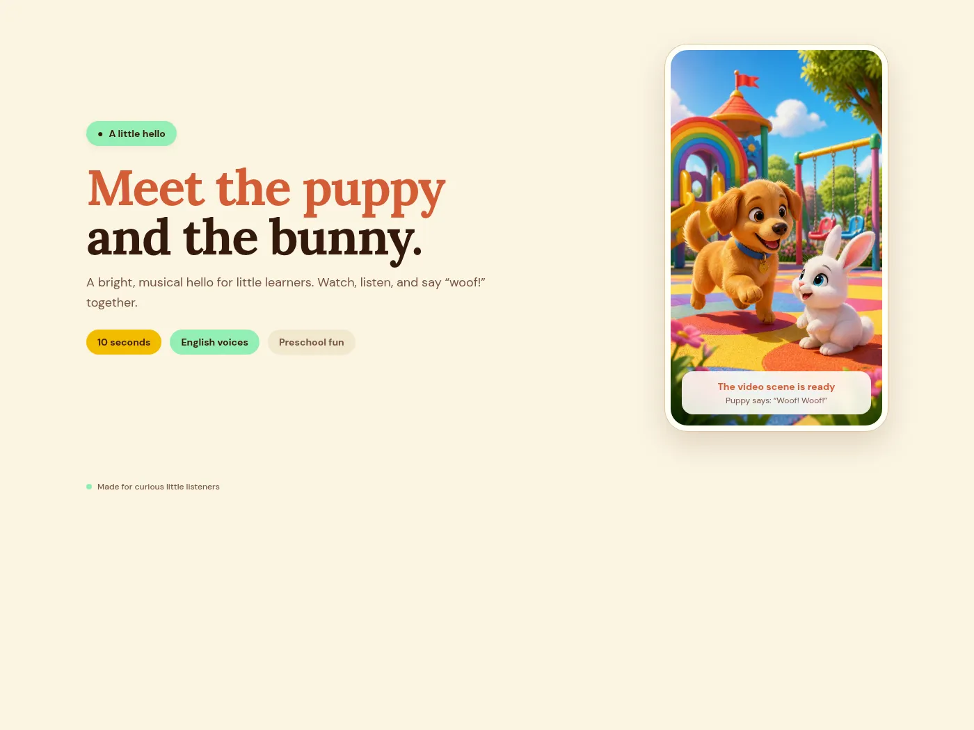 Puppy & Bunny Cartoon