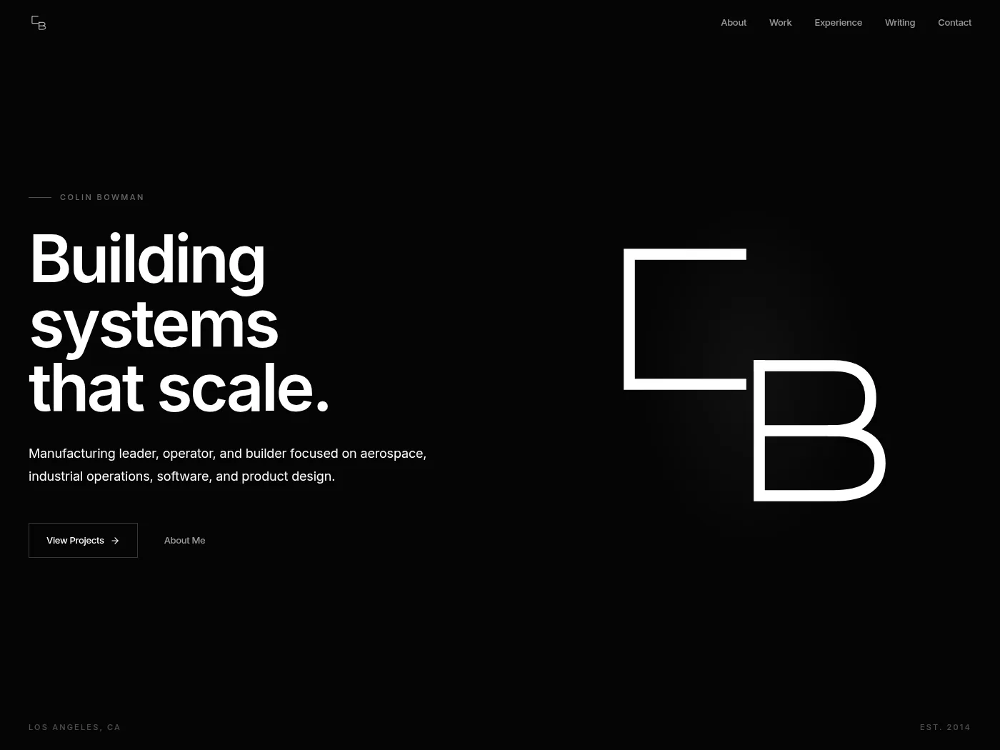 Colin Bowman Personal Brand