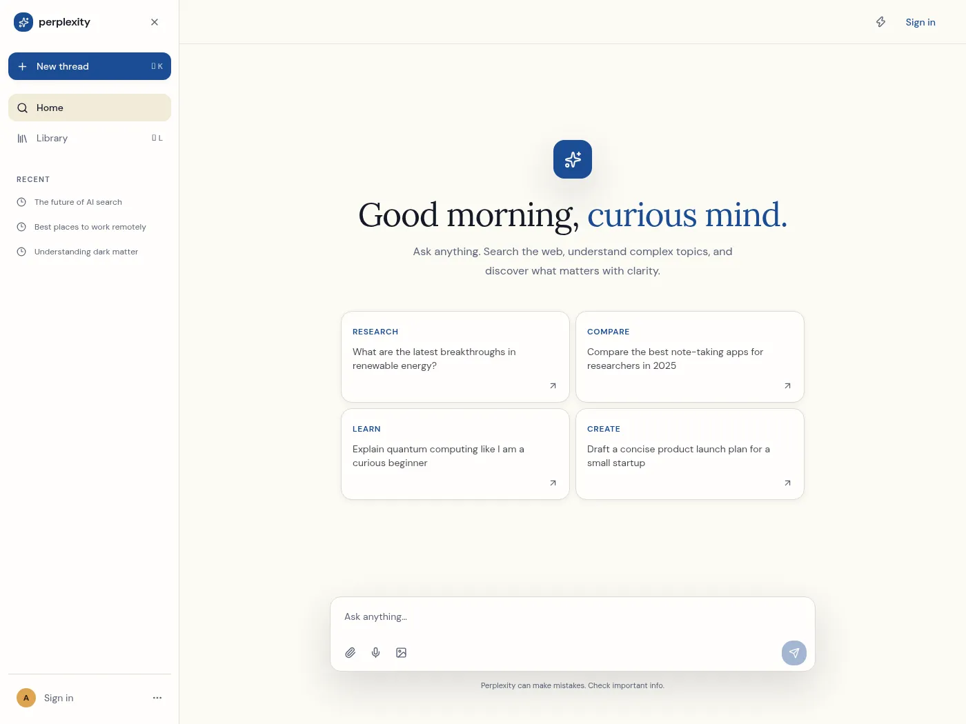 Perplexity AI Clone
