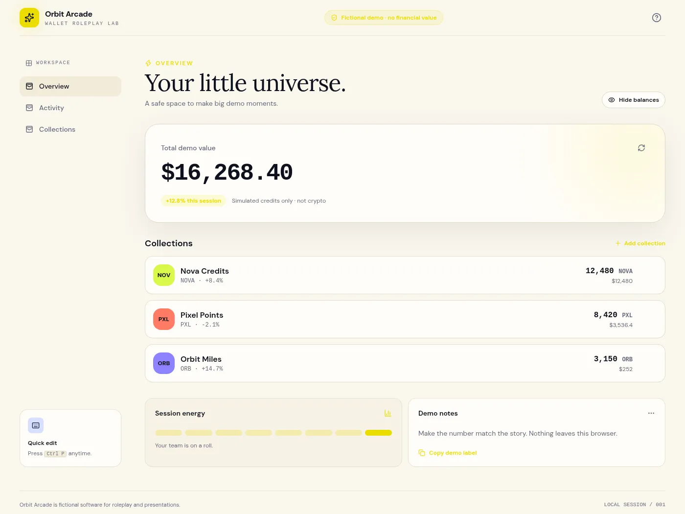 Exodus Wallet Simulator