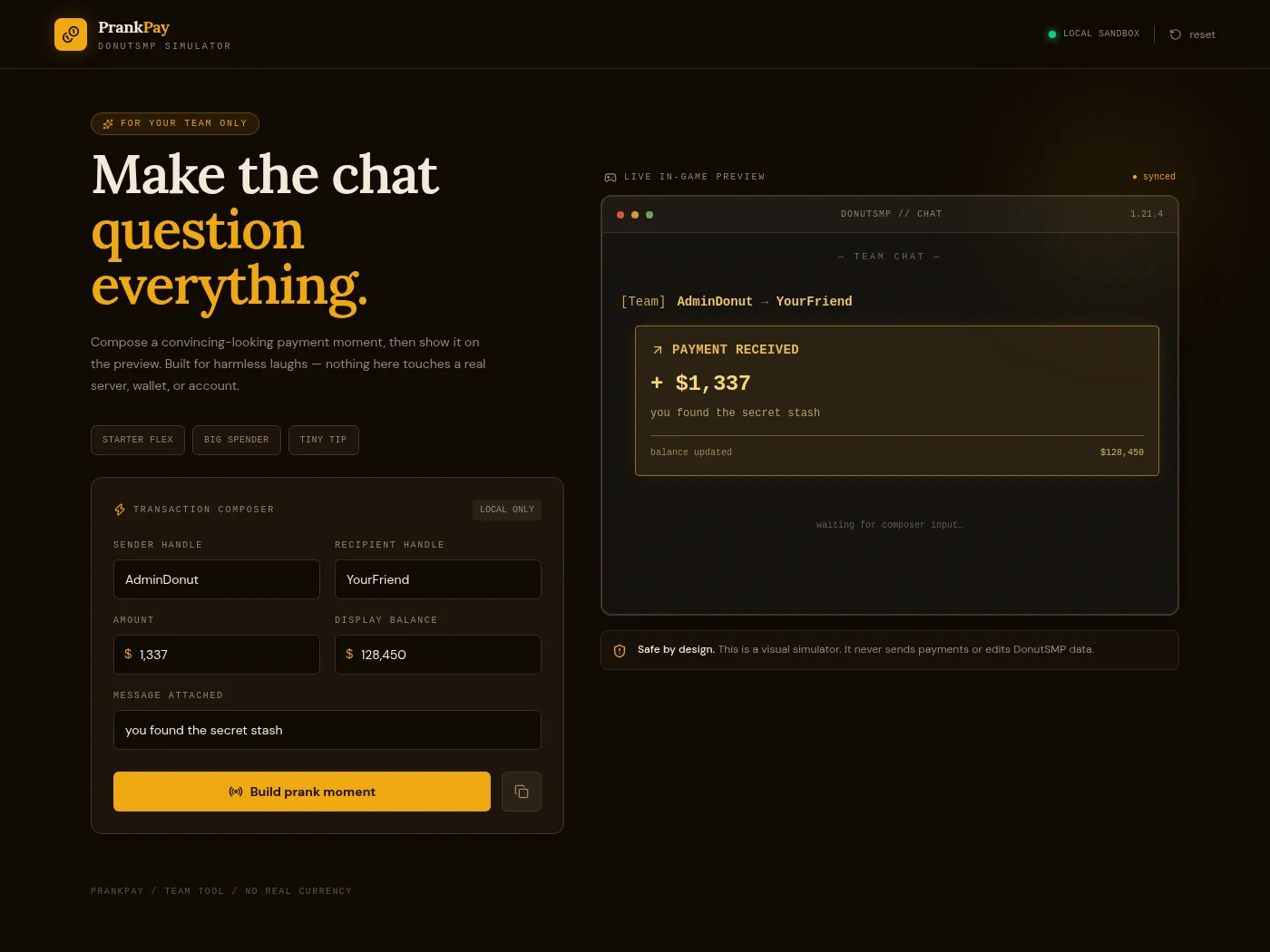 DonutSMP Prank Pay Mod