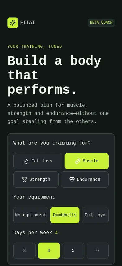 FitAI Workout Planner