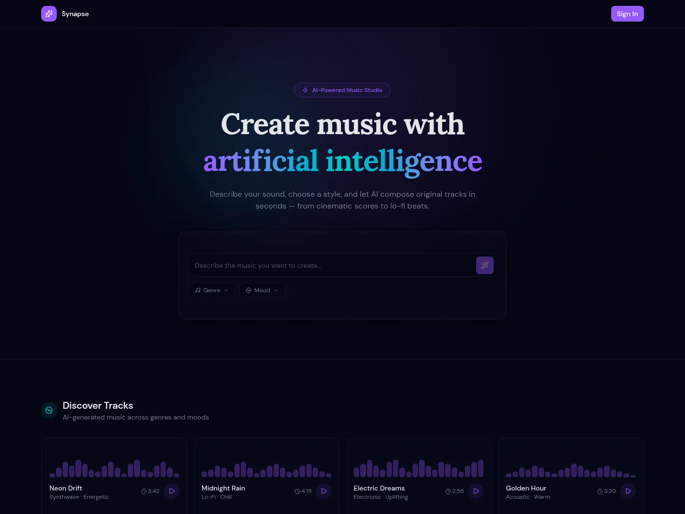 Synapse Music AI Studio