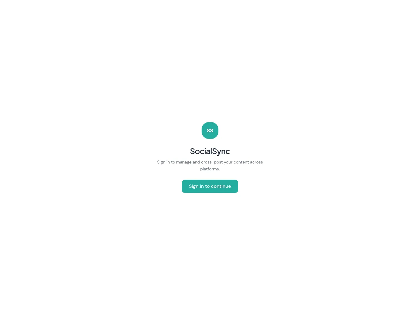 SocialSync Dashboard