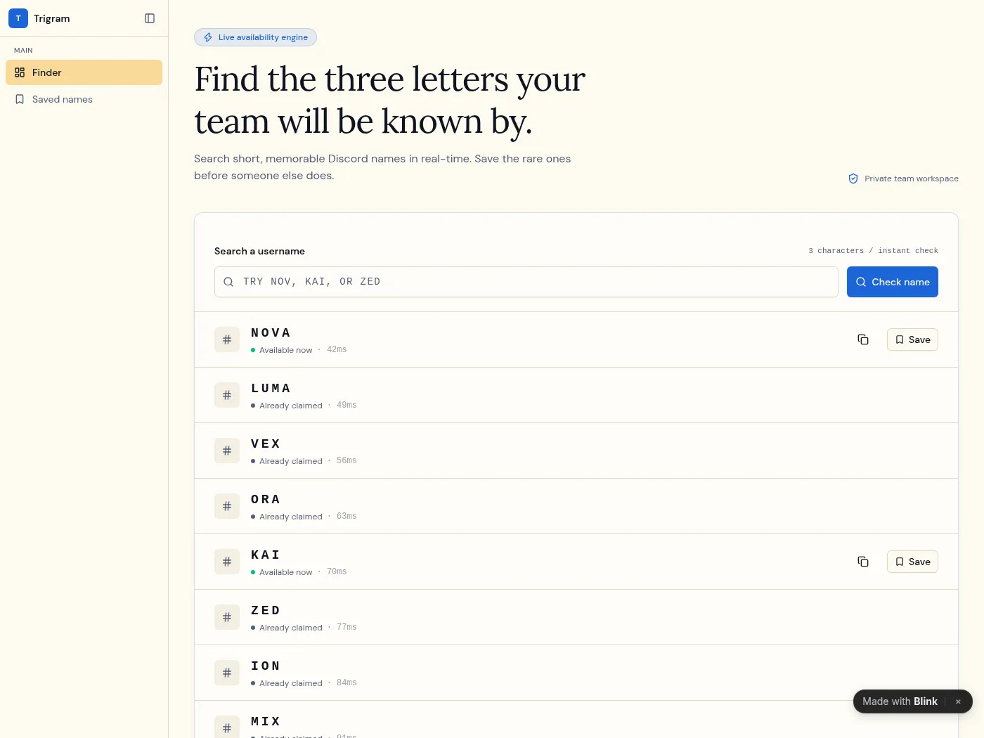 Discord Name Finder