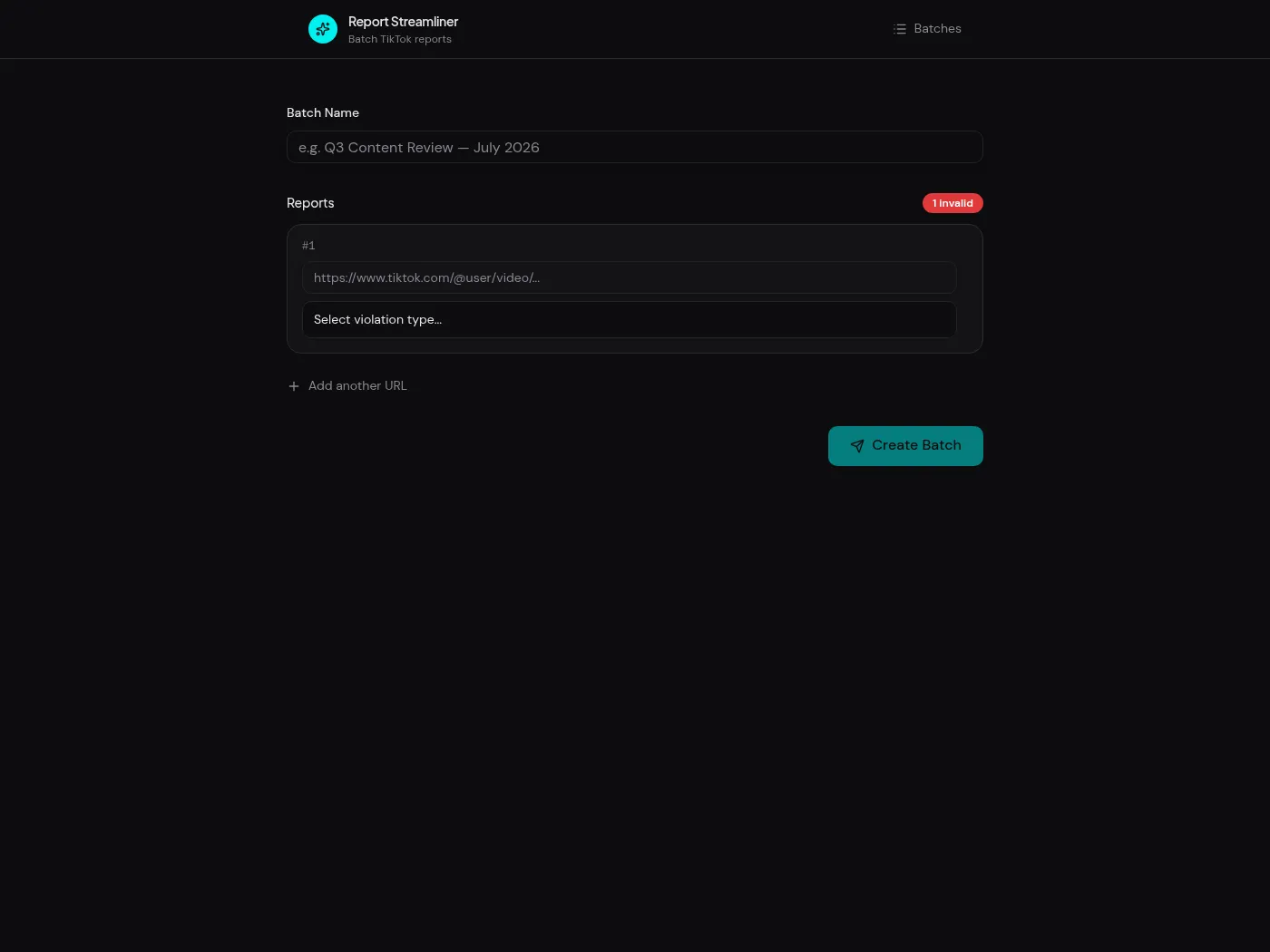 TikTok Report Streamliner