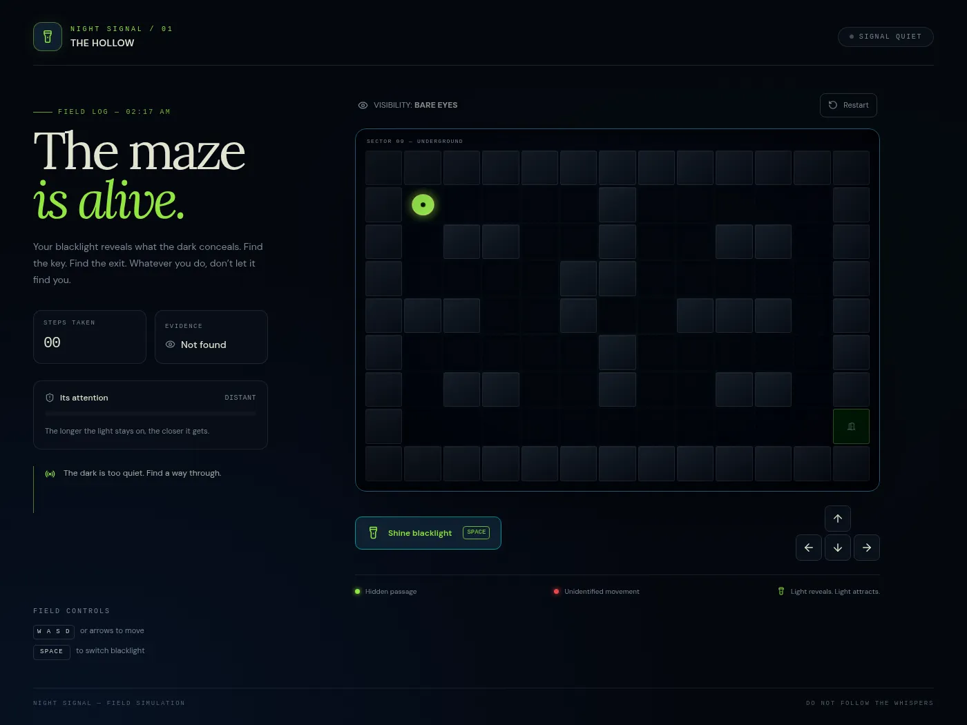 Blacklight Maze Mystery