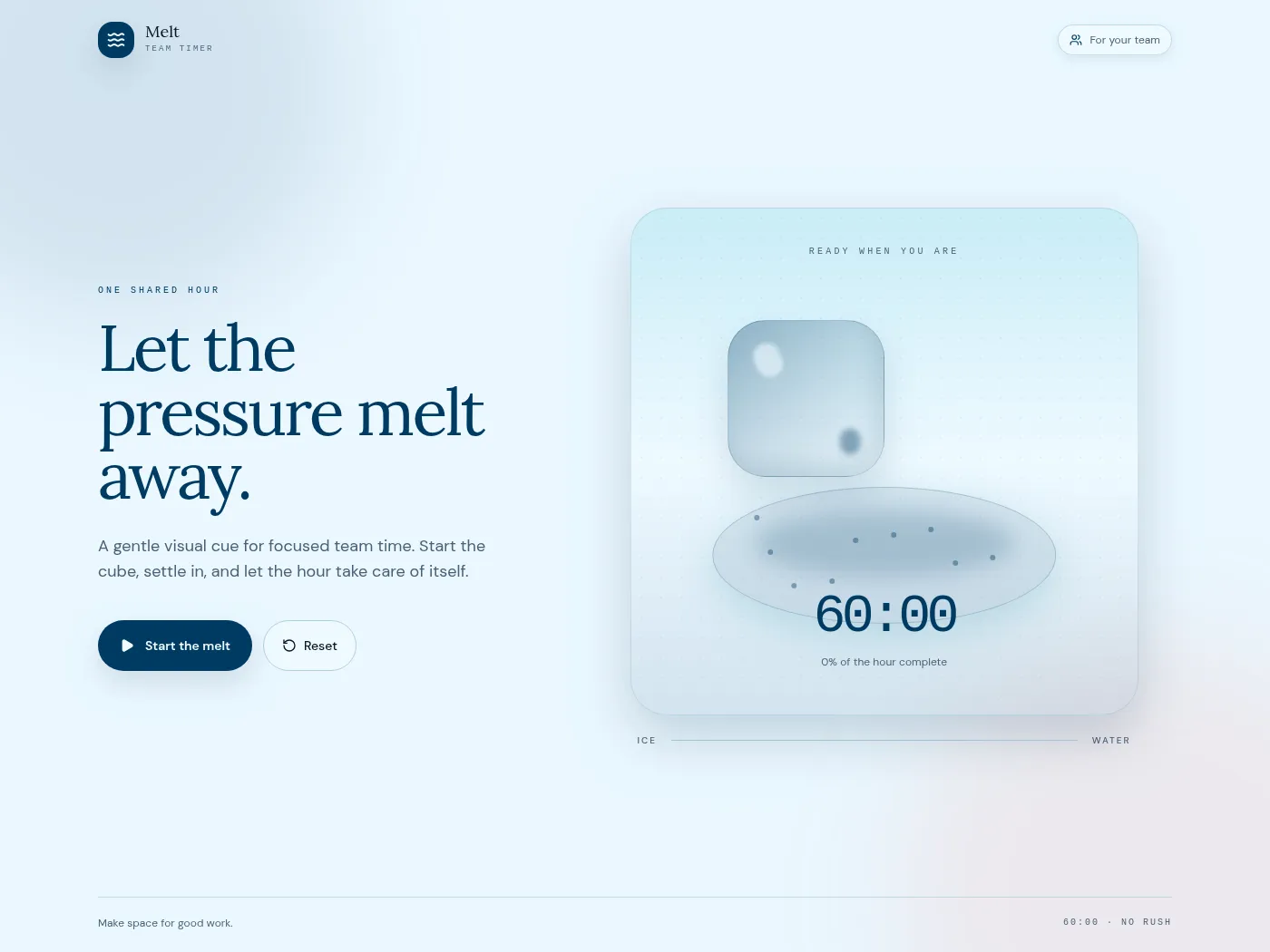 Melt Timer