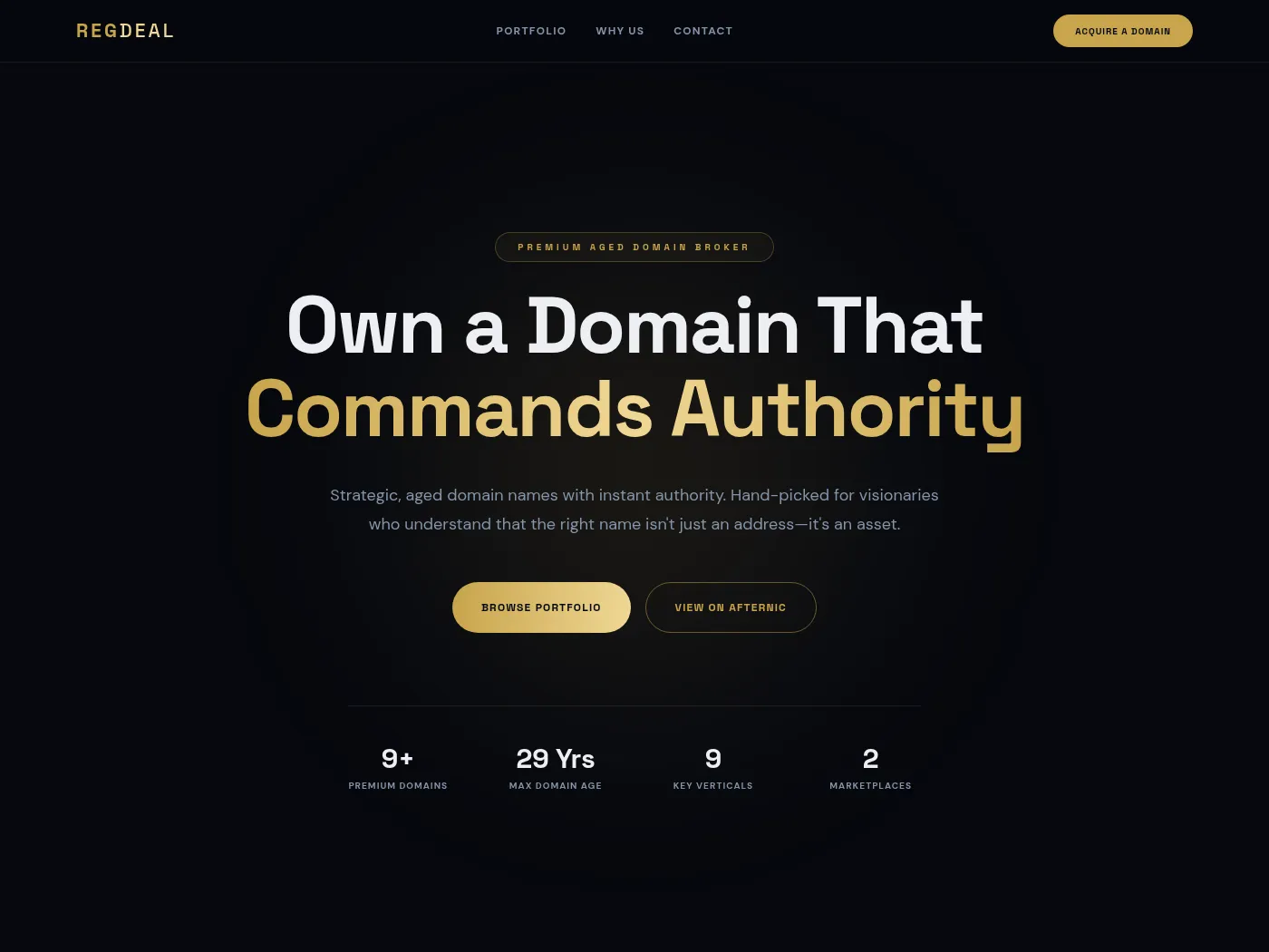 Domain Sale Storefront