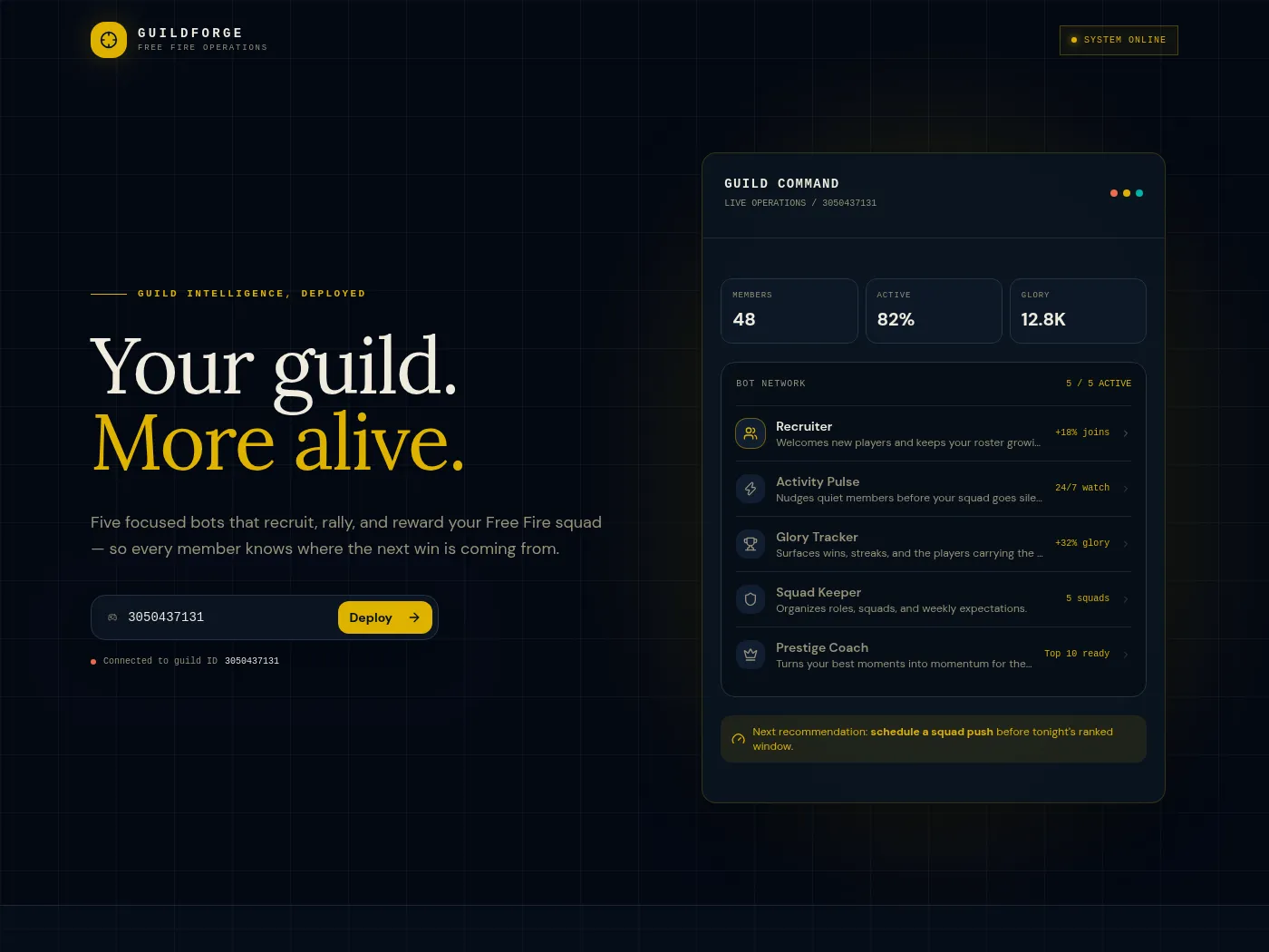 Free Fire Guild Automator