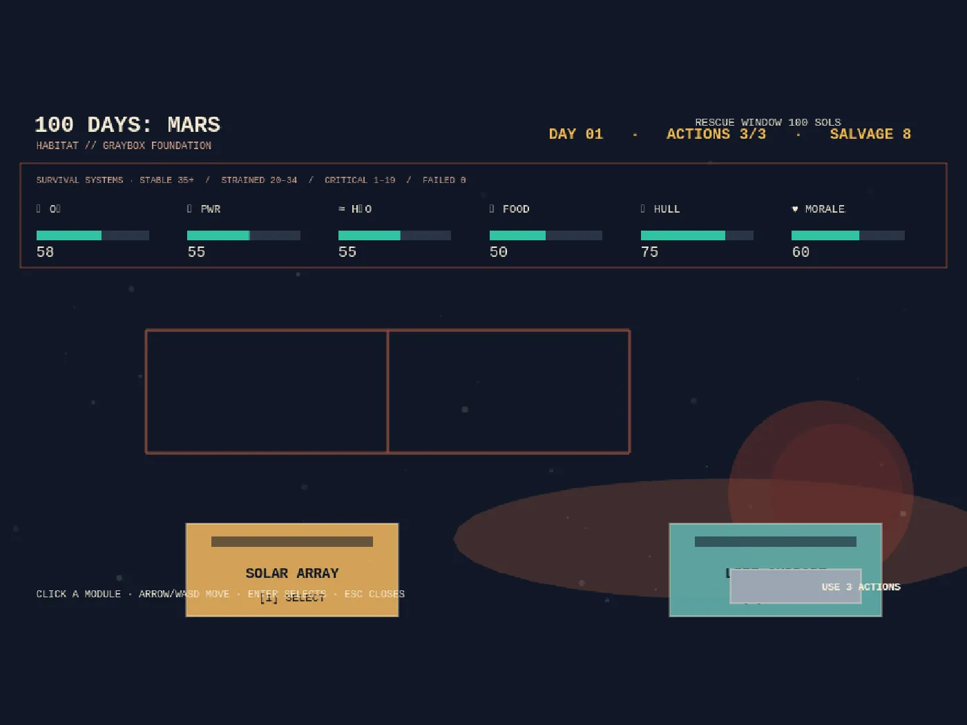 100 Days: Mars Graybox