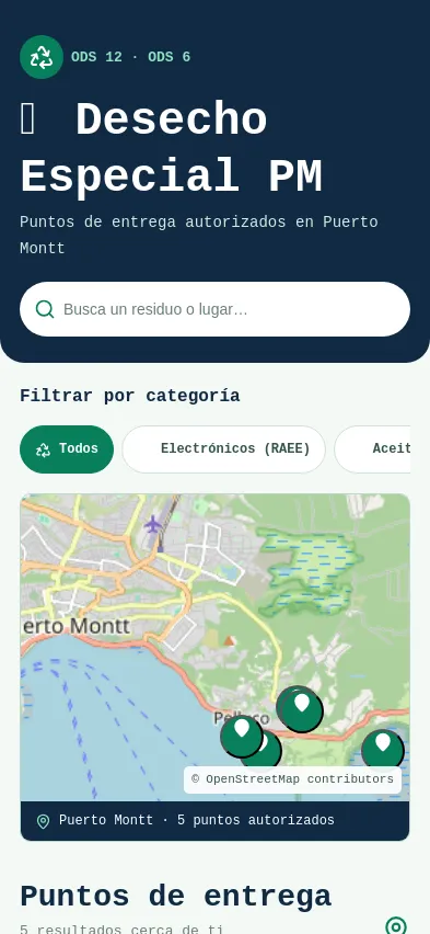 Desecho Especial PM App