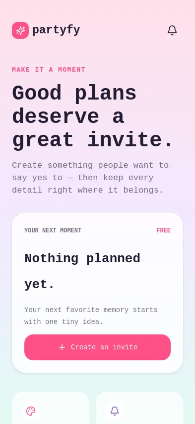 Partyfy: Premium Invite App