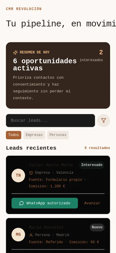 CMR Revolución Leads