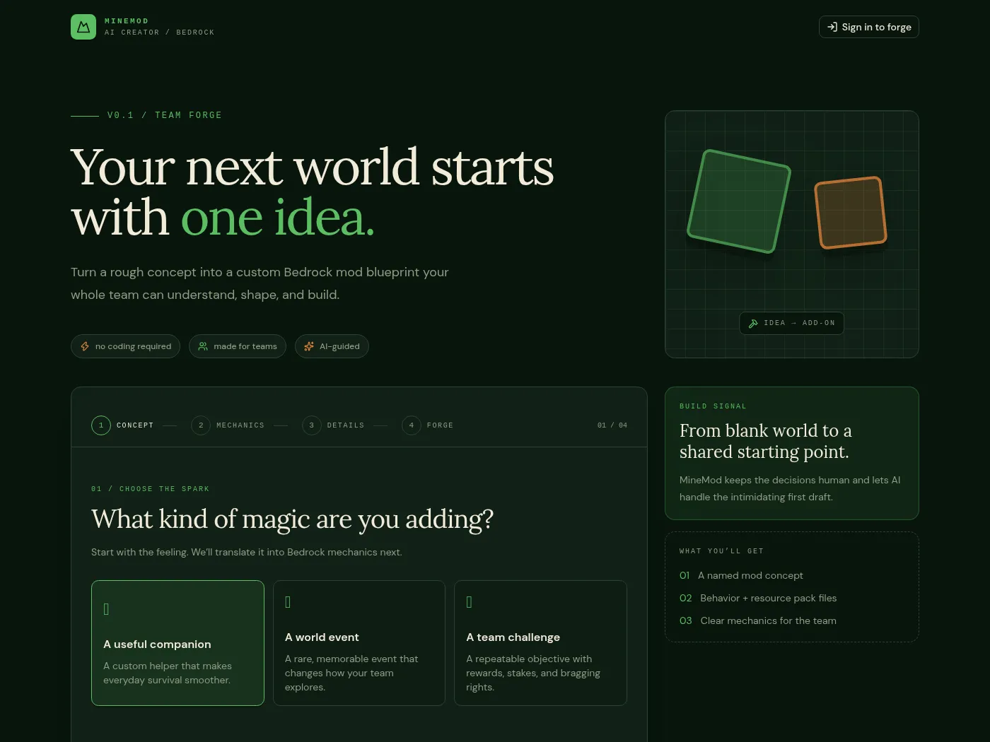 MineMod AI Creator