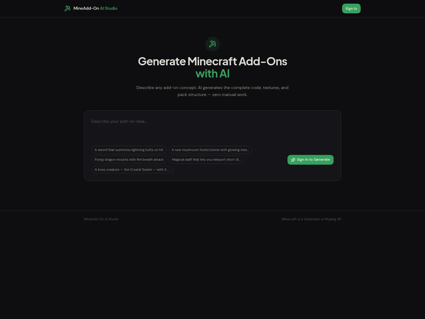 MineAdd-On AI Studio