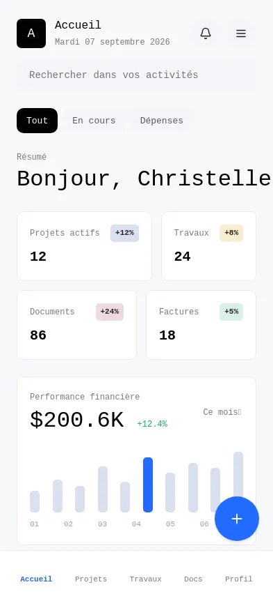 Maquette Mobile App