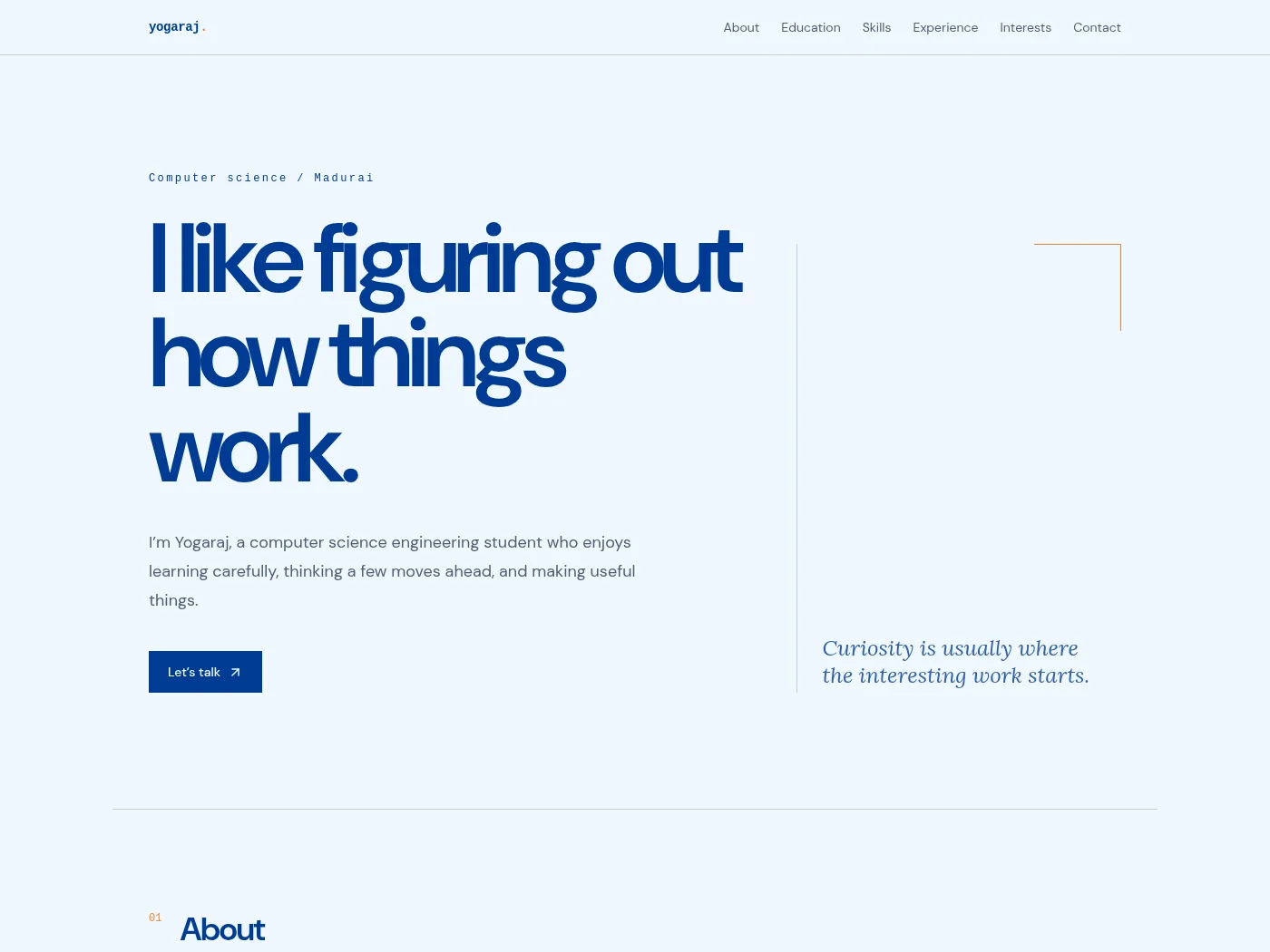 Yogaraj Portfolio Site