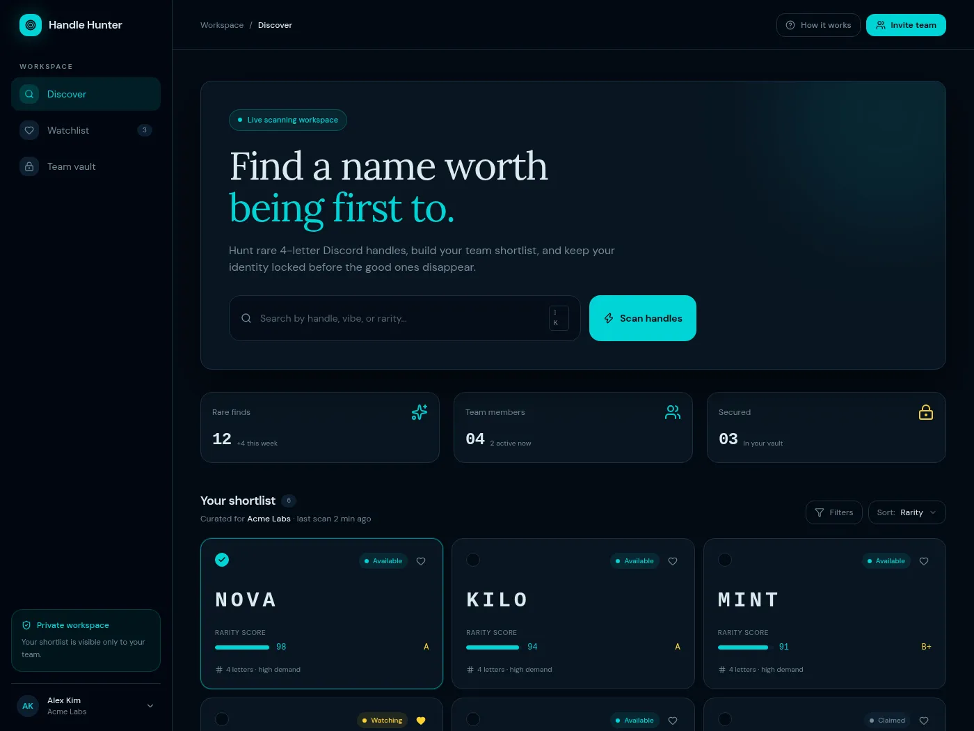 Discord Handle Hunter