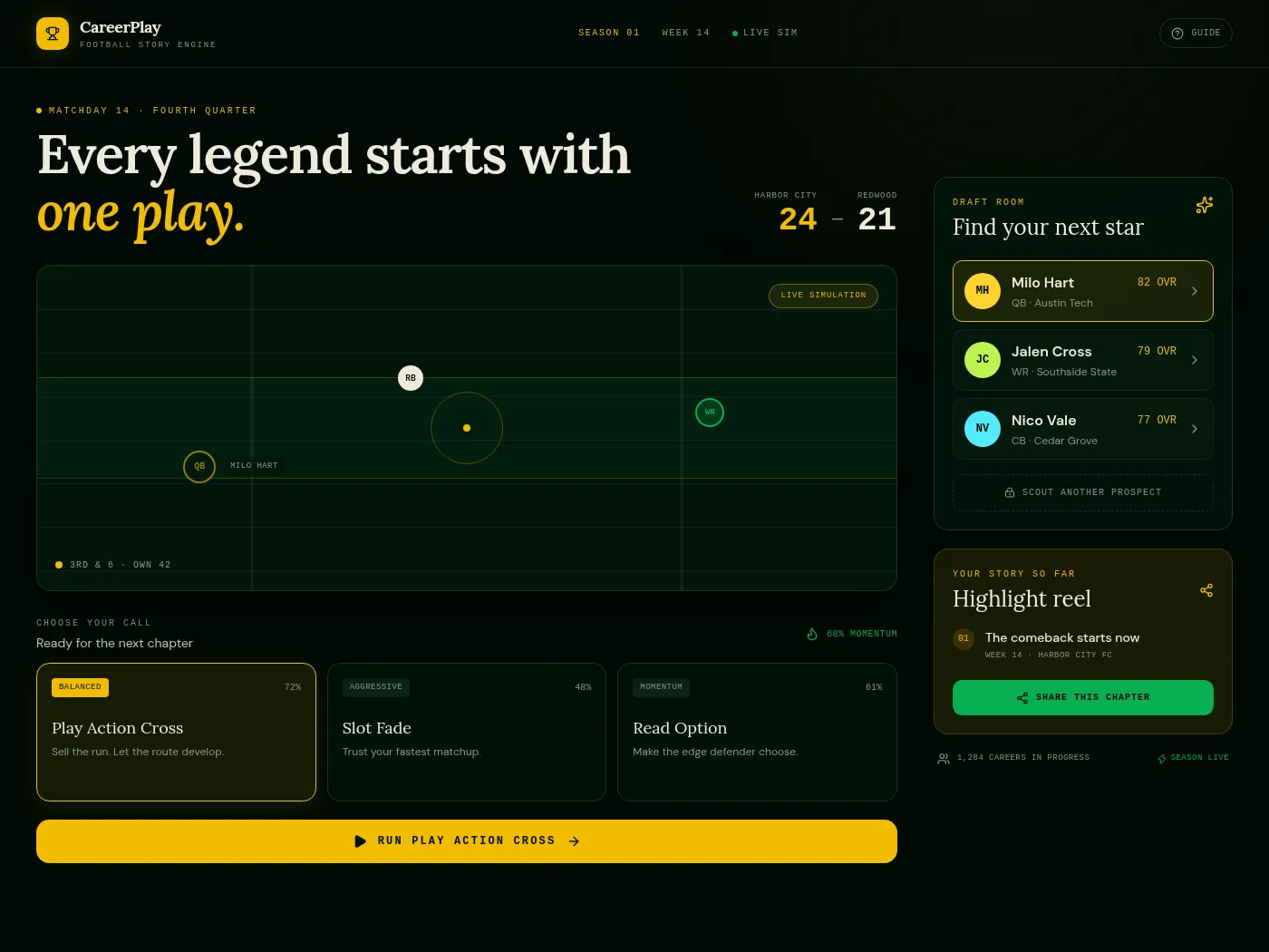 CareerPlay Football Simulator