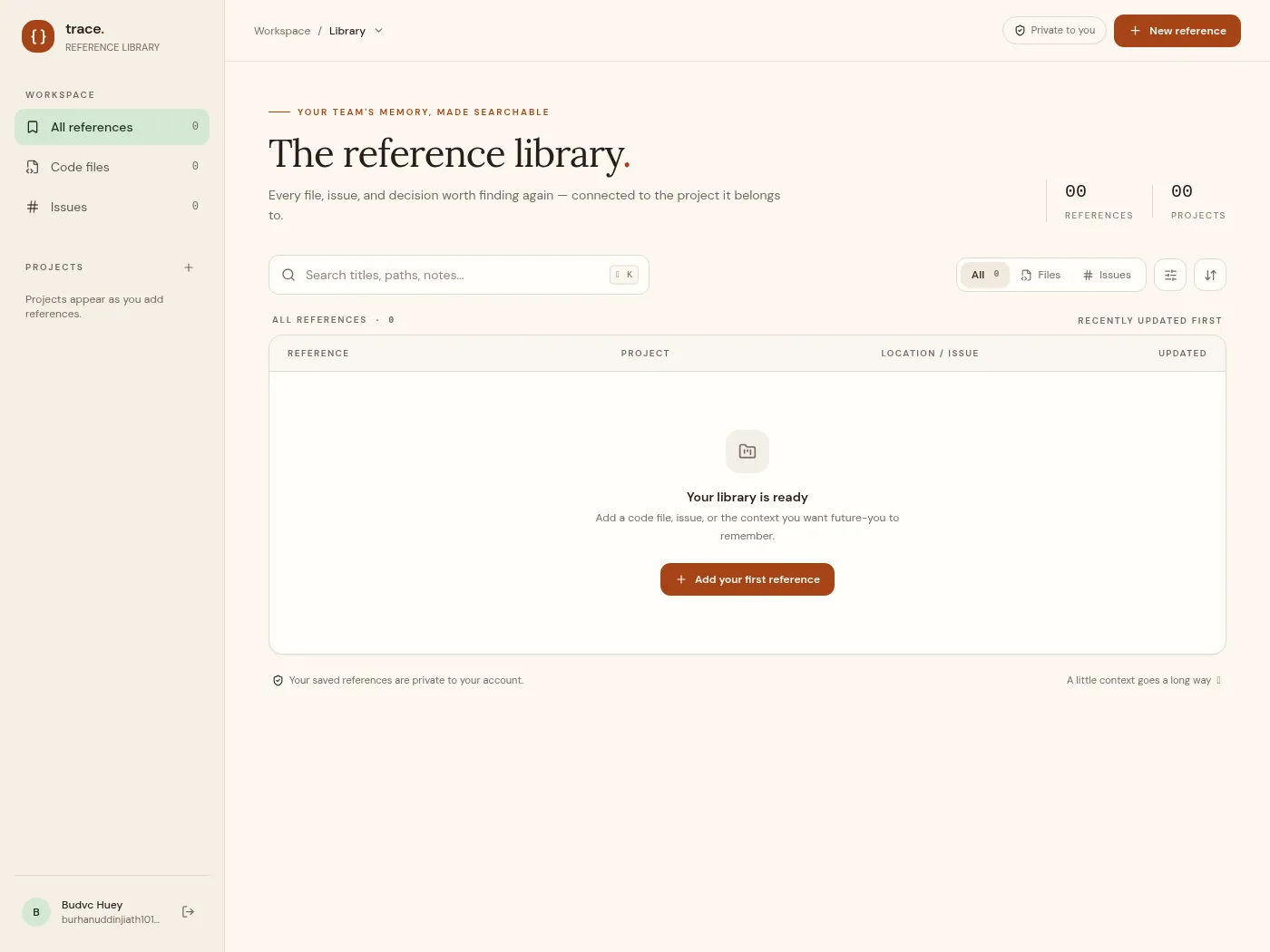 Code Reference Tracker