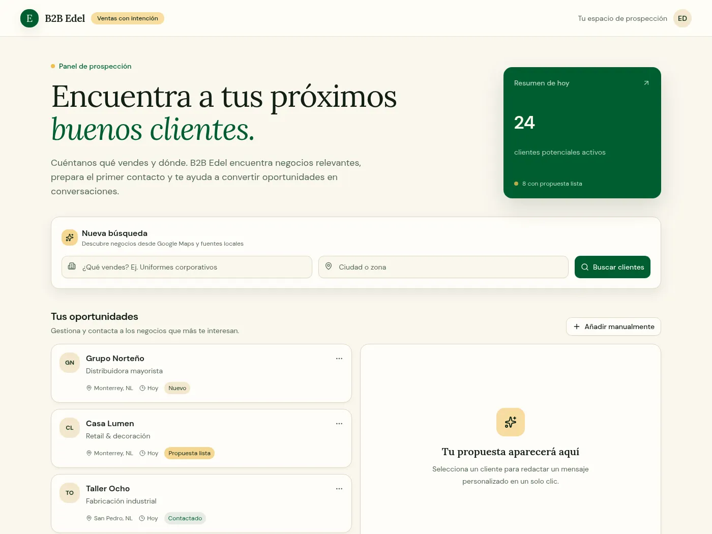 B2B Edel Auto-Clientes