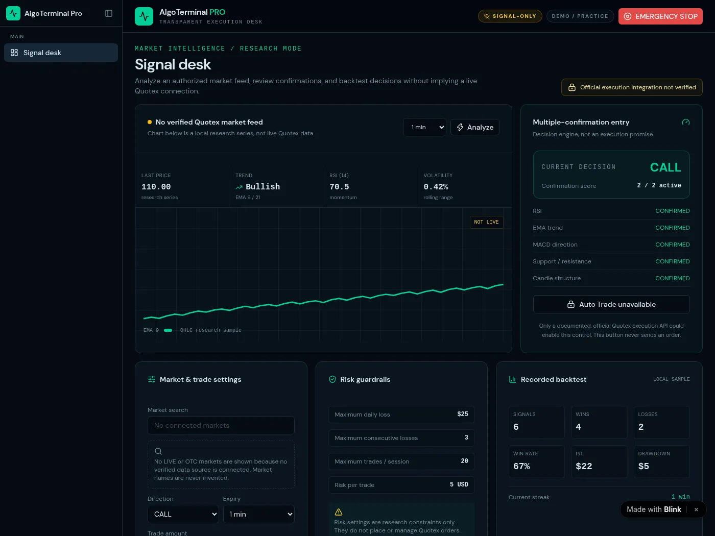 AlgoTerminal Pro