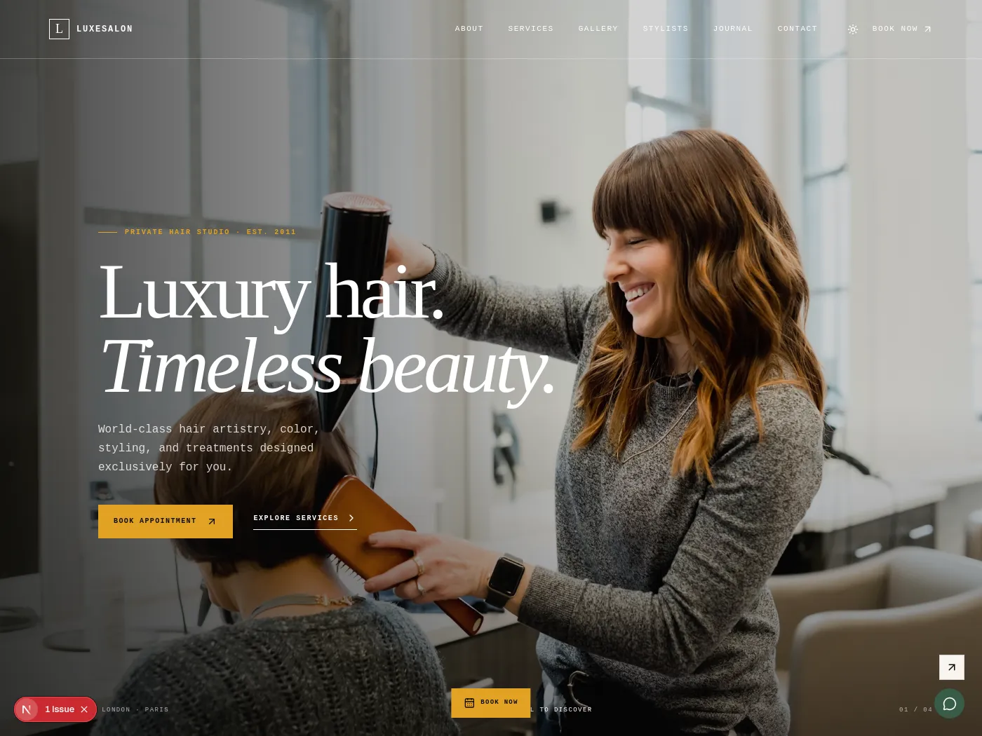 LuxeSalon Web Experience