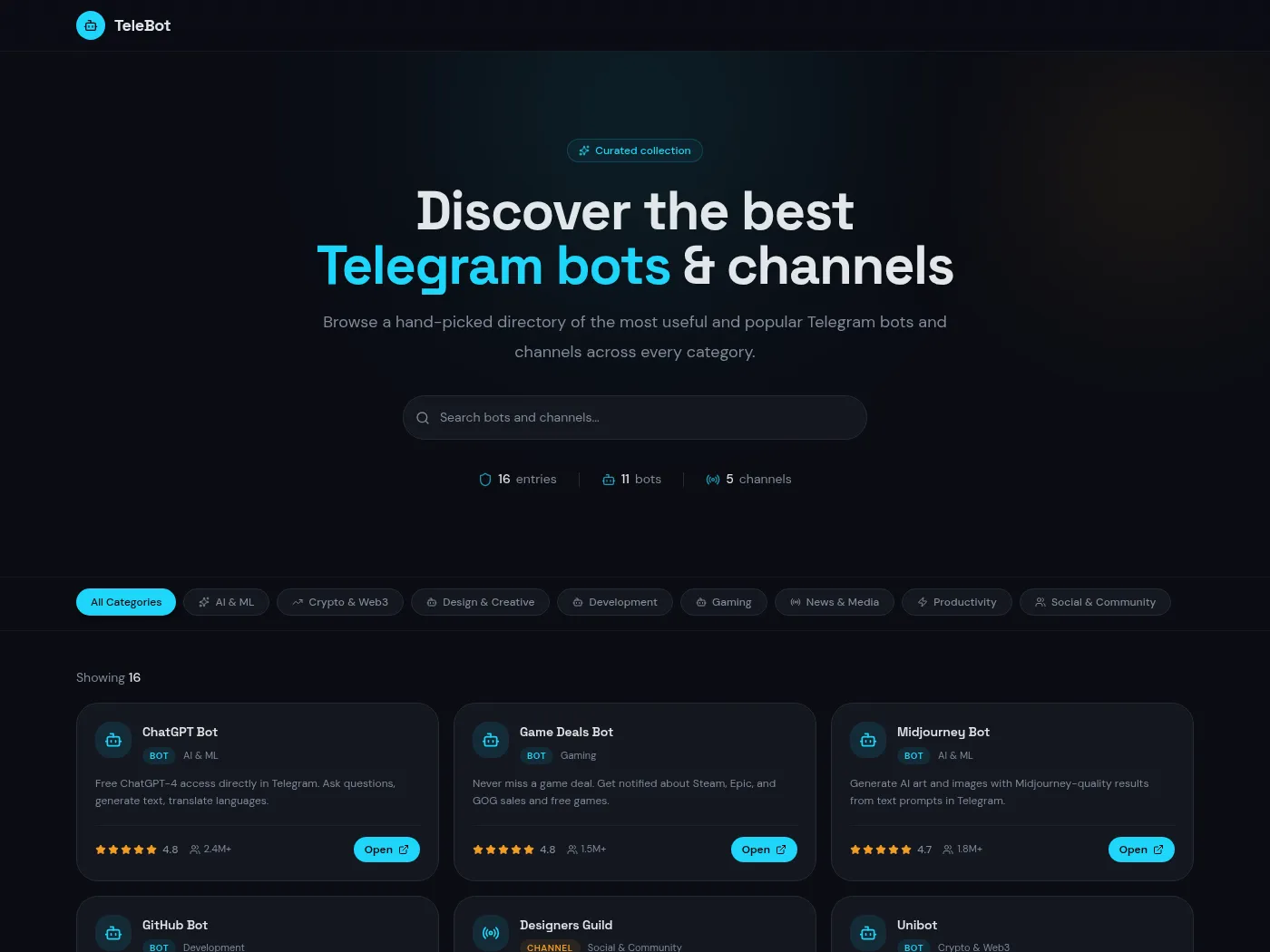 TeleBot Directory