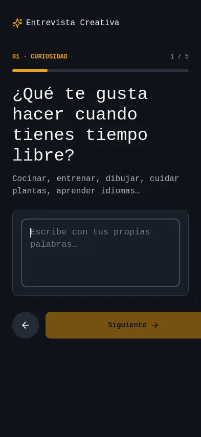 Entrevista Creativa AI