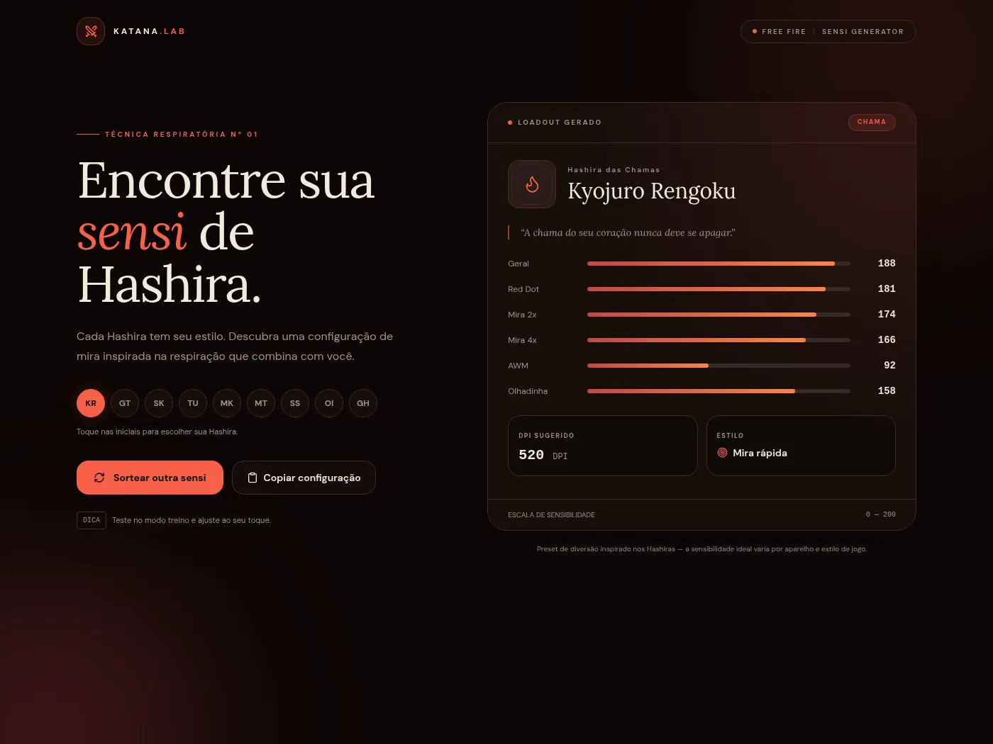 Hashira Sensation Generator