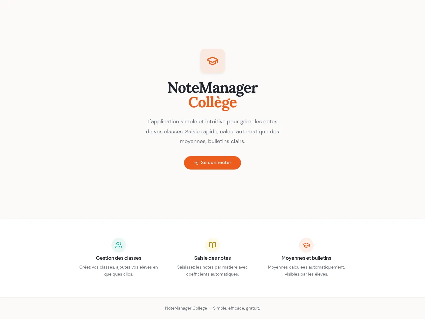 NoteManager Collège