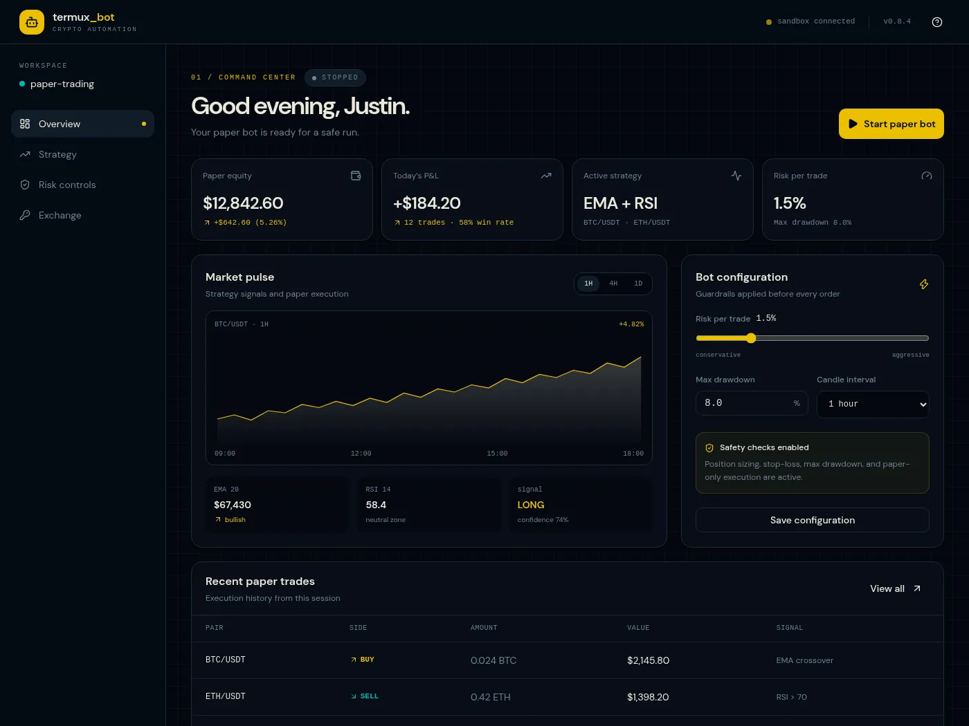 Termux Crypto Bot