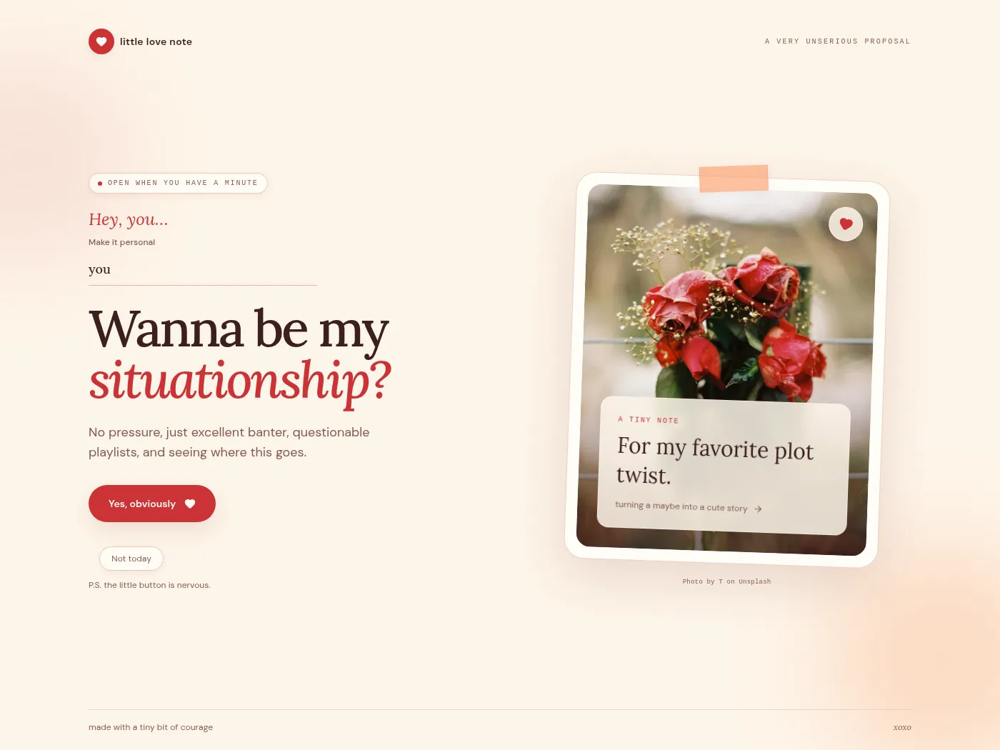 Situationship Proposal App