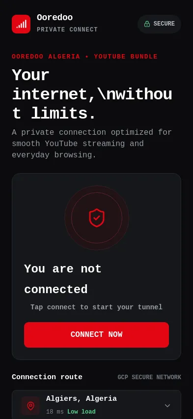 Ooredoo YouTube VPN App