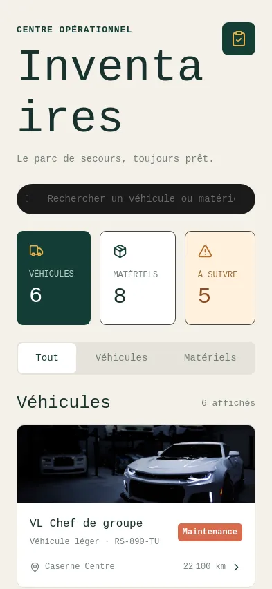 Inventaires Secours