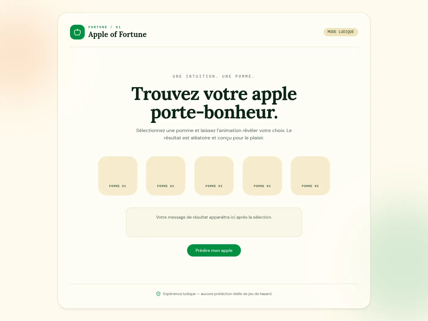 Apple of Fortune Predictor