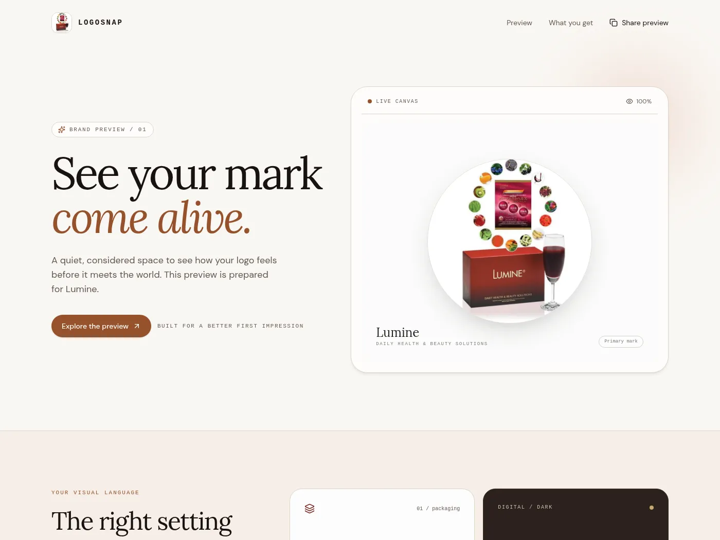 LogoSnap Preview Site