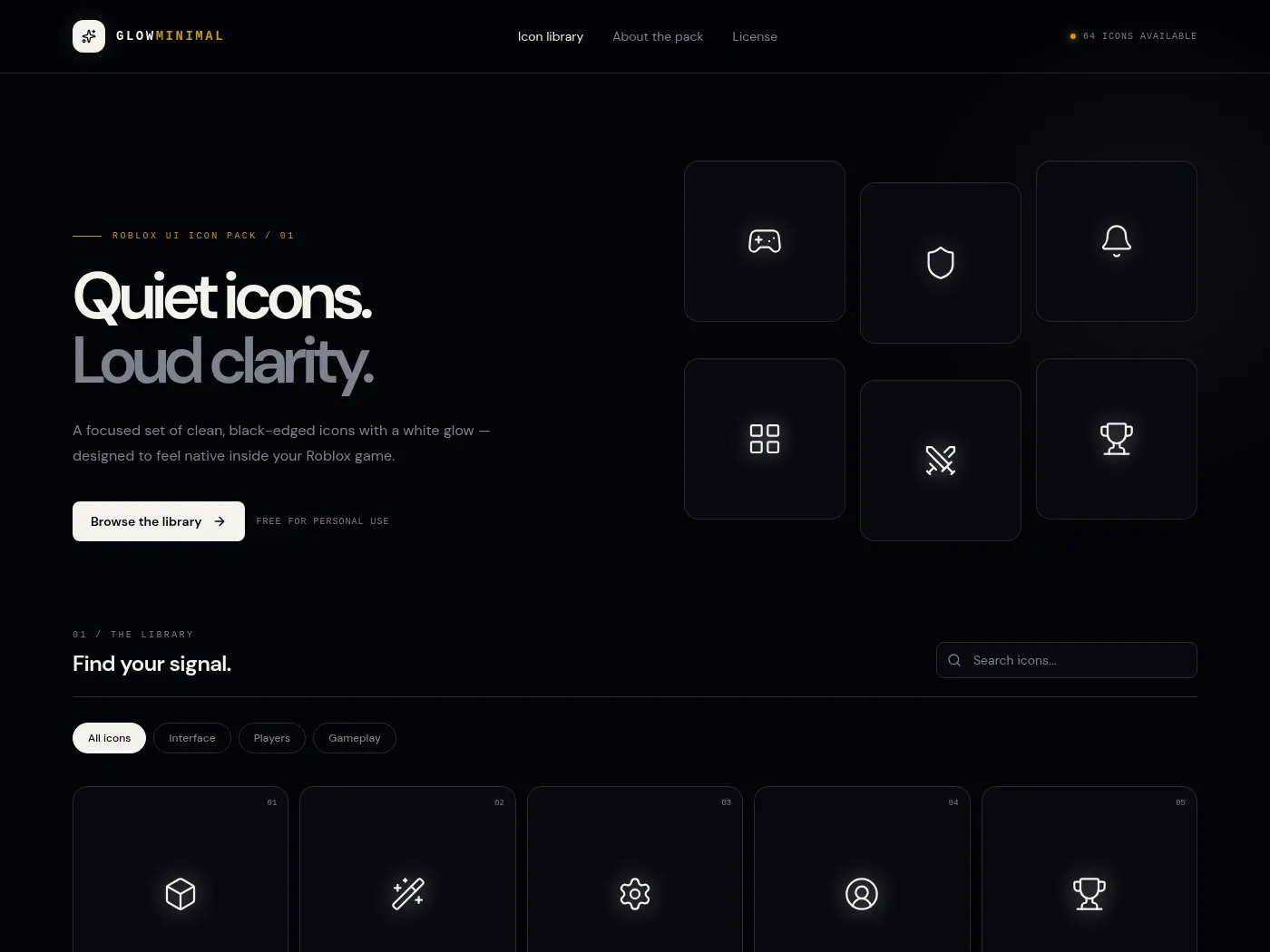 GlowMinimal UI Icons