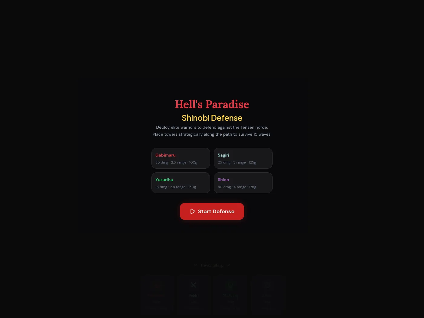 Hell's Paradise Defense