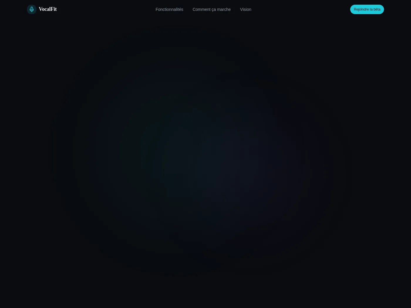VocalFit SaaS Landing