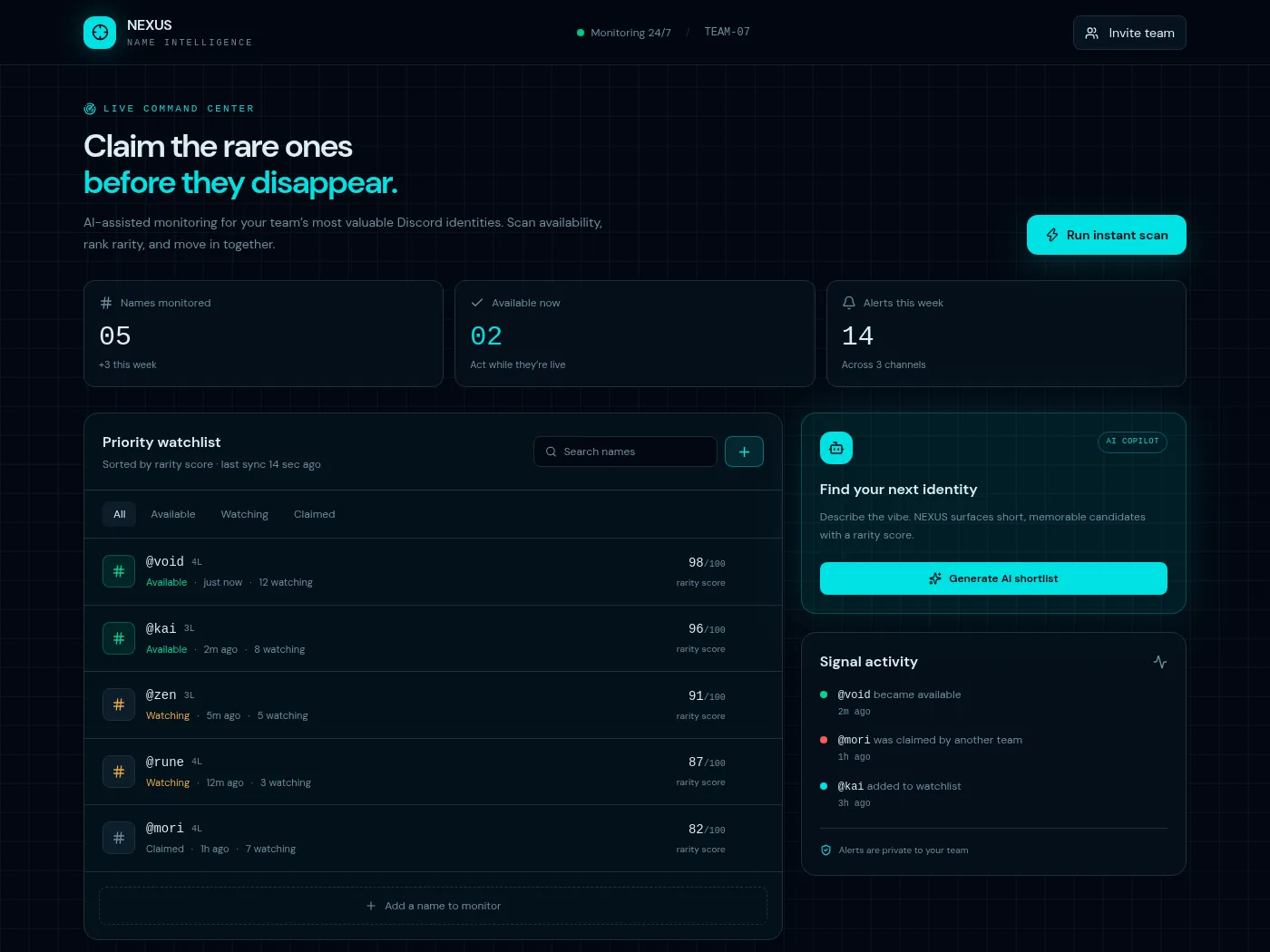 AI Discord Name Sniper