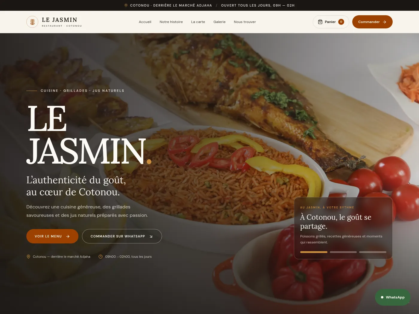Le Jasmin Restaurant Site