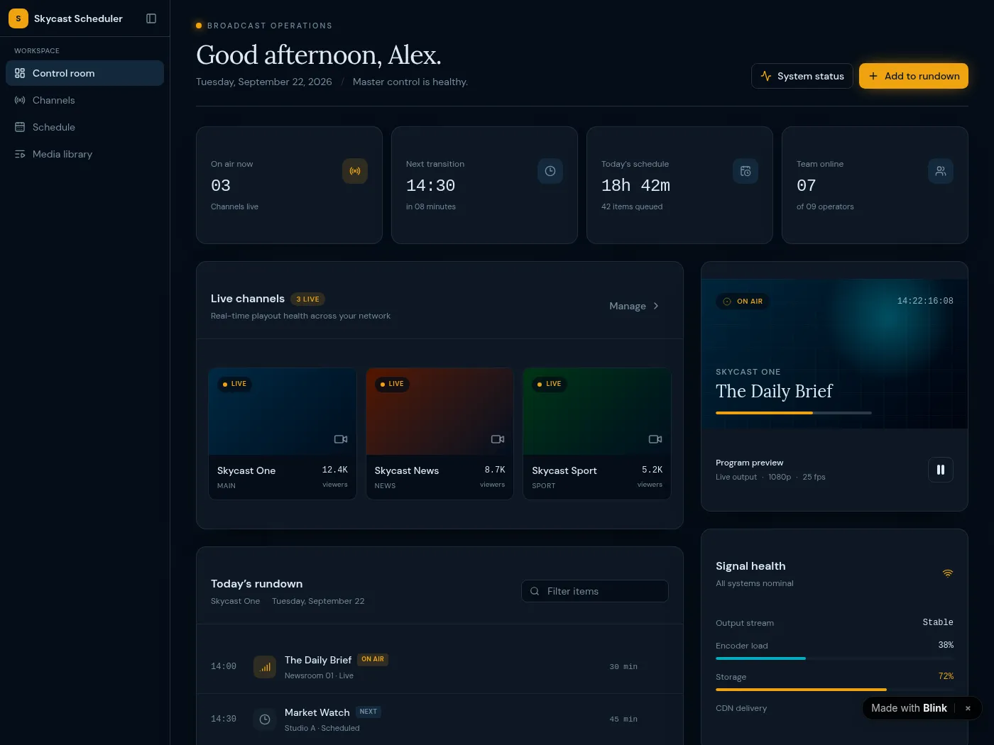 Skycast Scheduler