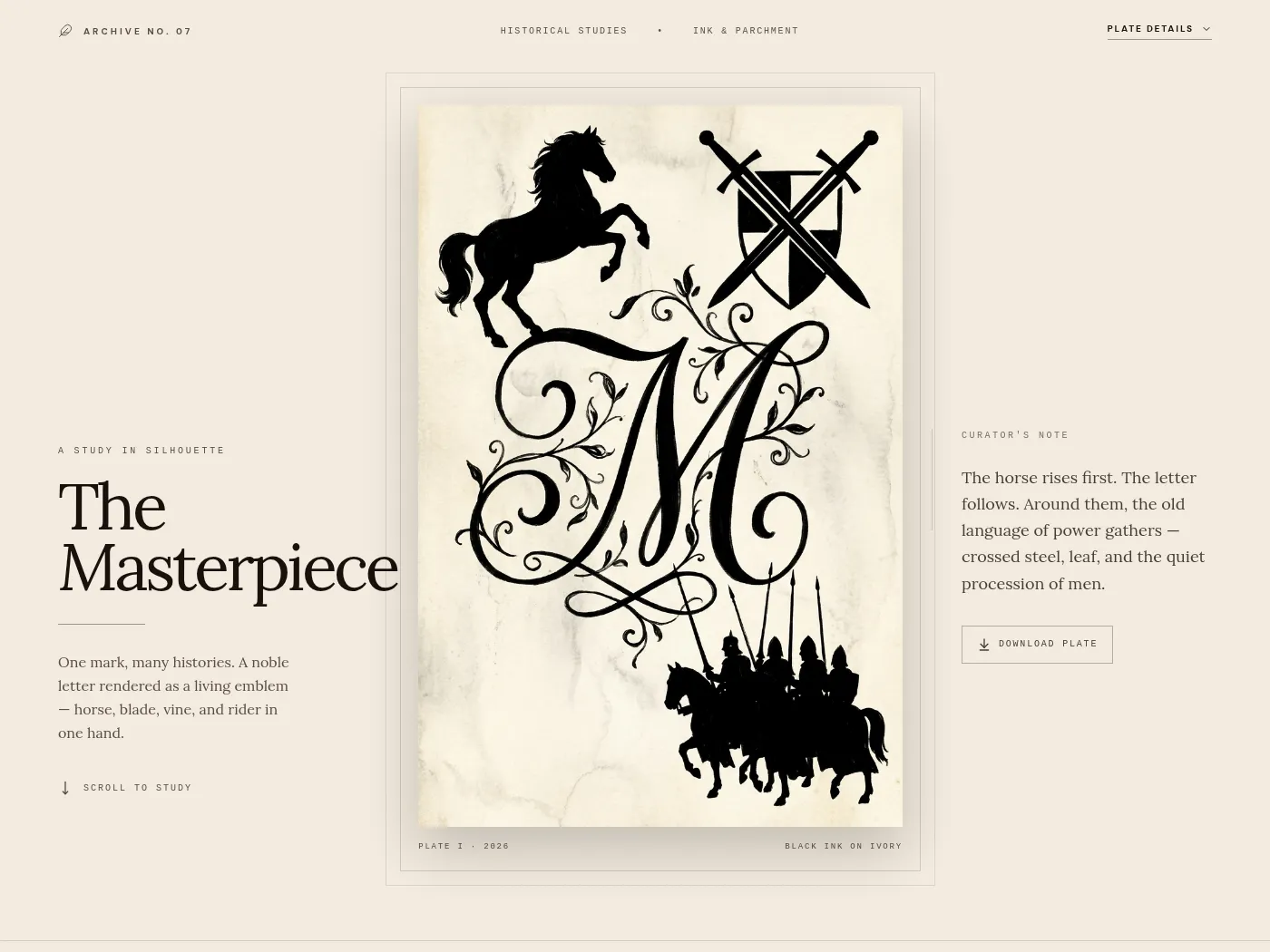 Heraldic “M” Masterpiece