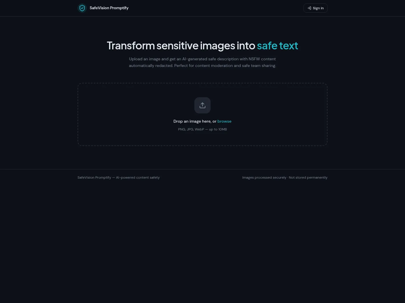 SafeVision Promptify