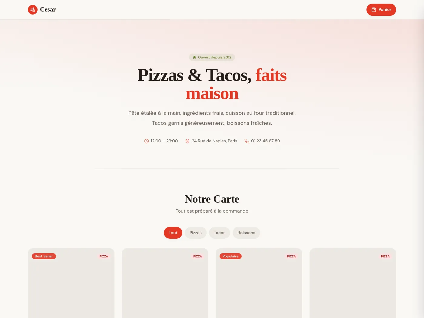 Pizza Shop E-Commerce