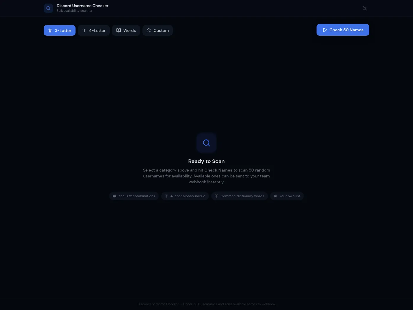 Discord Username Checker