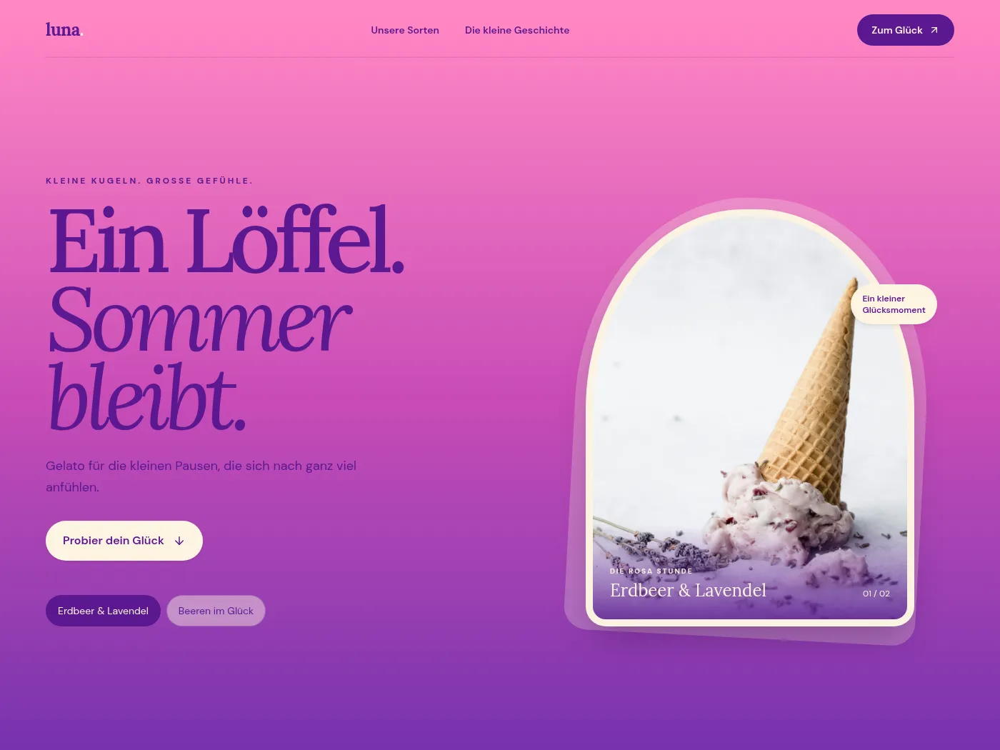 IceCream Gradient Page