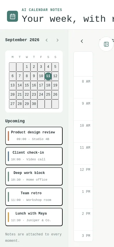 AI Calendar Notes